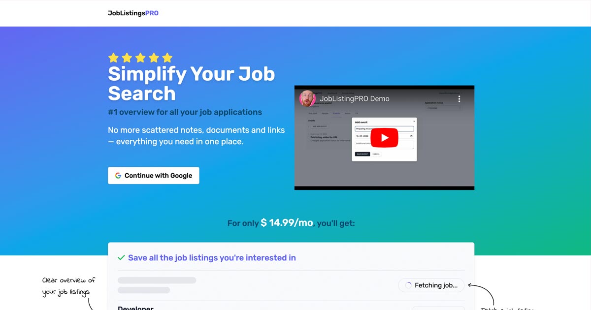 JobListingsPRO - Makes Finding Your Next Job Easier